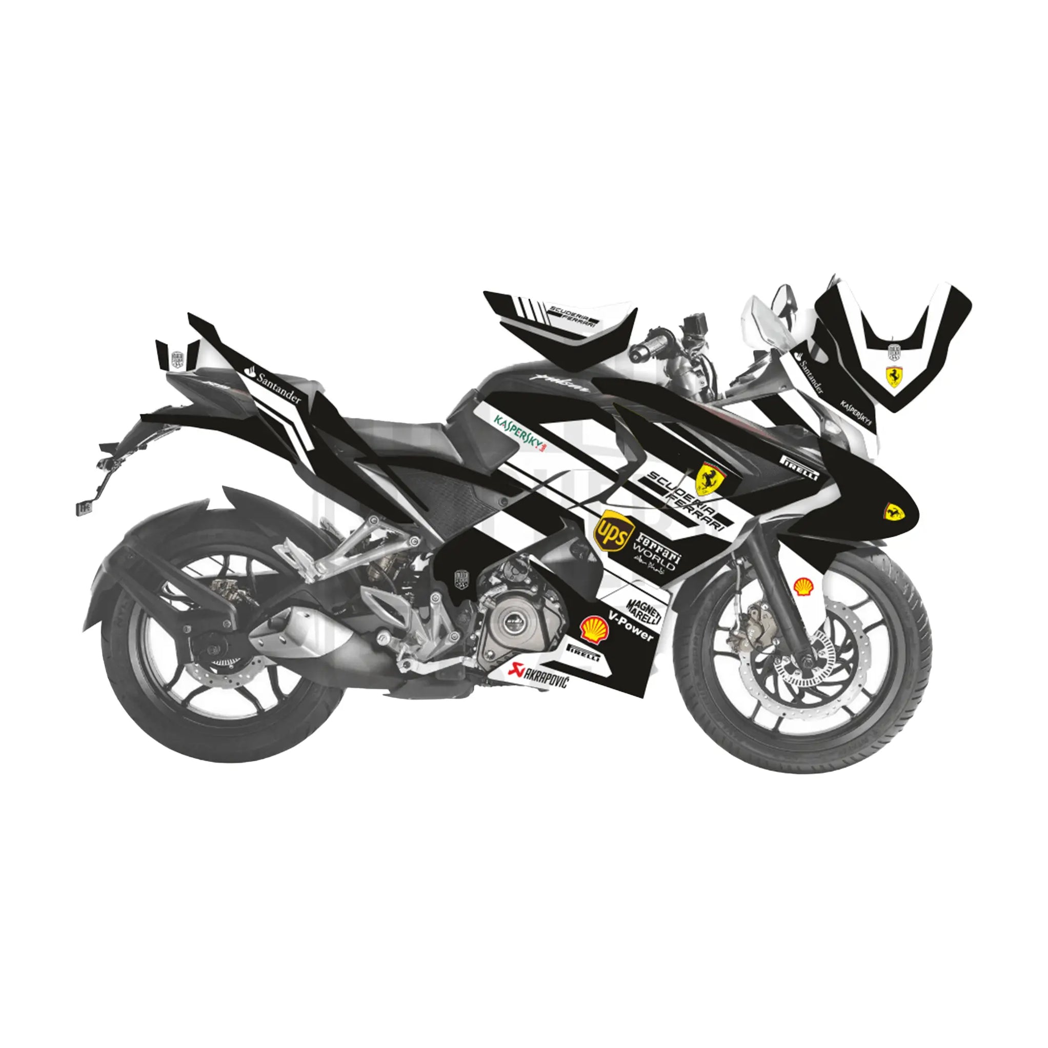 Bajaj Pulsar RS200 Ferrari Graphic Kit | Bikerz Kingdom