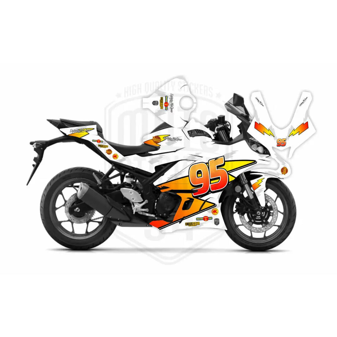 Yamaha R25 McQueen Graphic Sticker Decal Wrap Kit Fits Yamaha R3 R25 2 ...