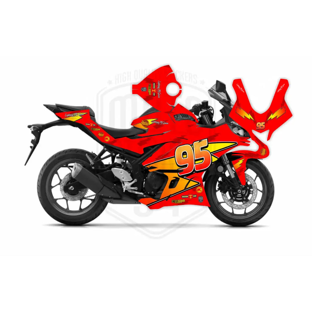 Yamaha R25 McQueen Graphic Sticker Decal Wrap Kit Fits Yamaha R3 R25 2 ...