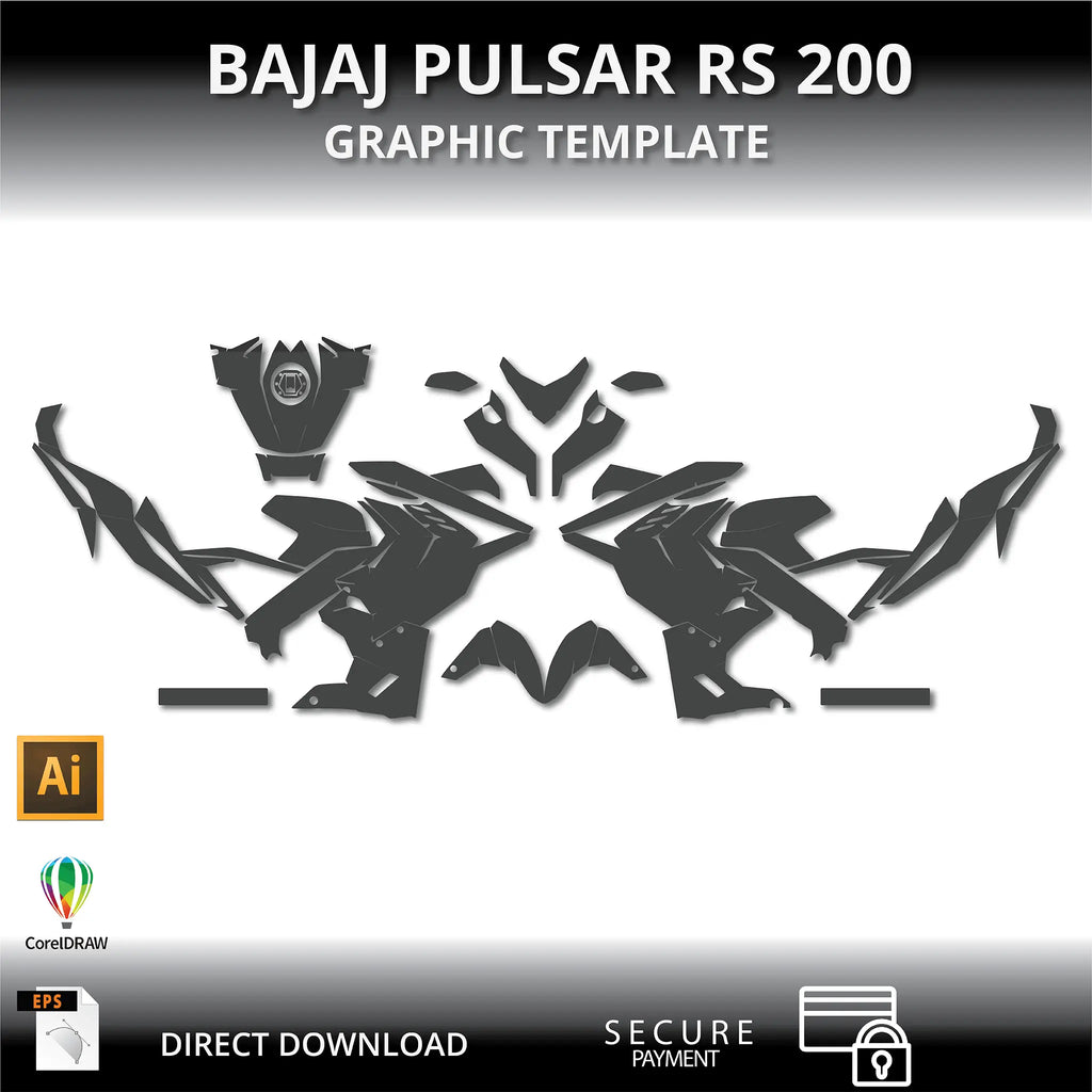 Bajaj NS200 Drsgon Graphics with Rim Stickers | Bikerz Kingdom