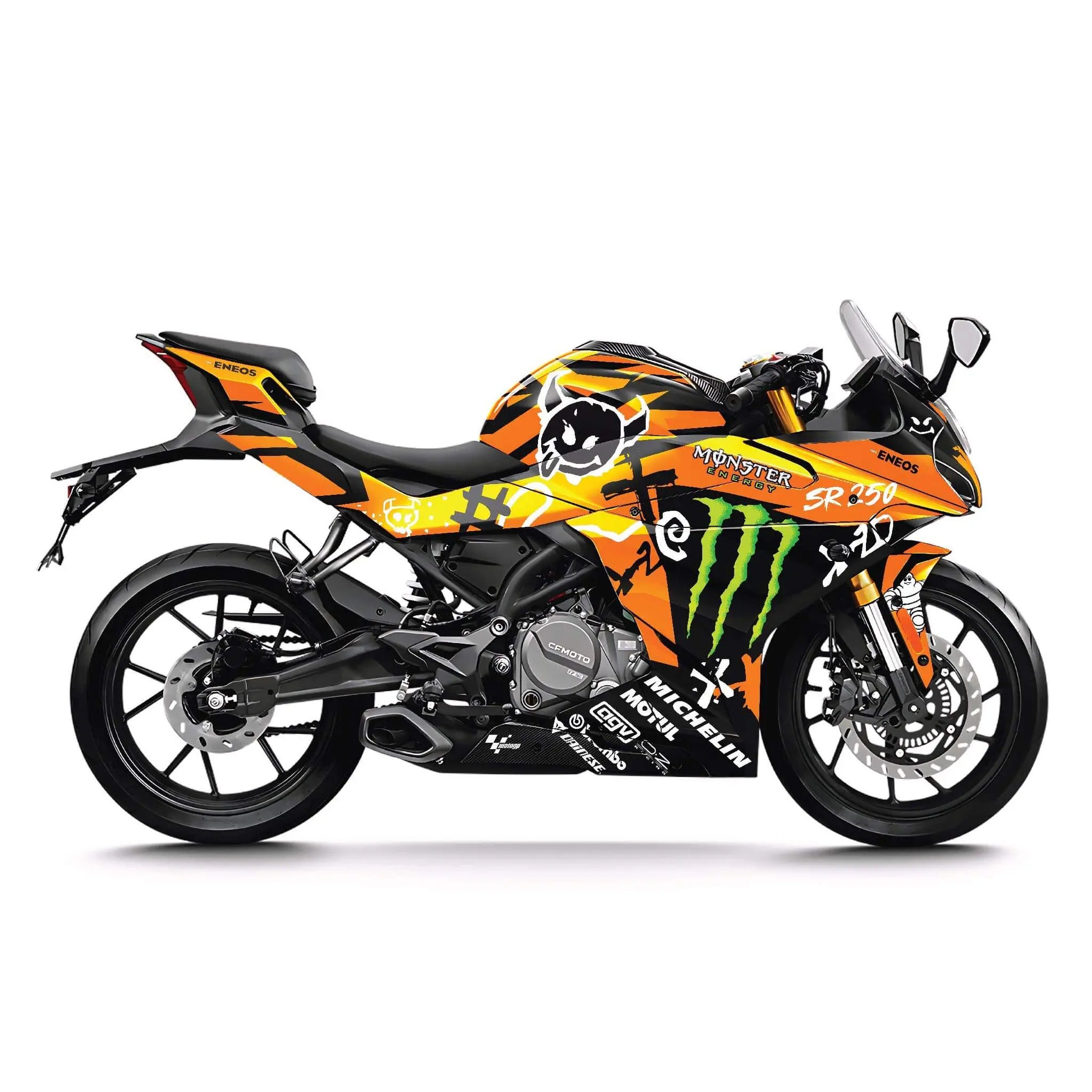 CF MOTO 250 / 300 SR Graphic Kit Monster Design | Bikerz Kingdom