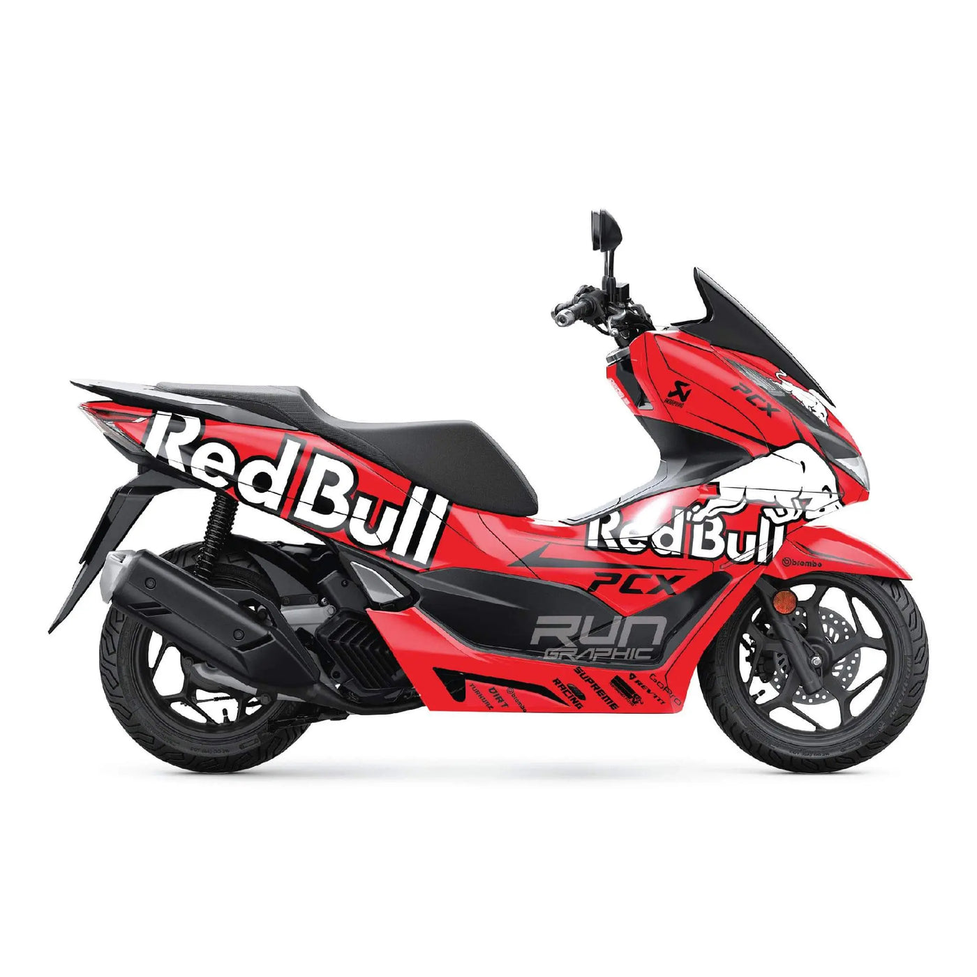 Honda PCX125 2025 Red Bull Graphic Kit | Bikerz Kingdom
