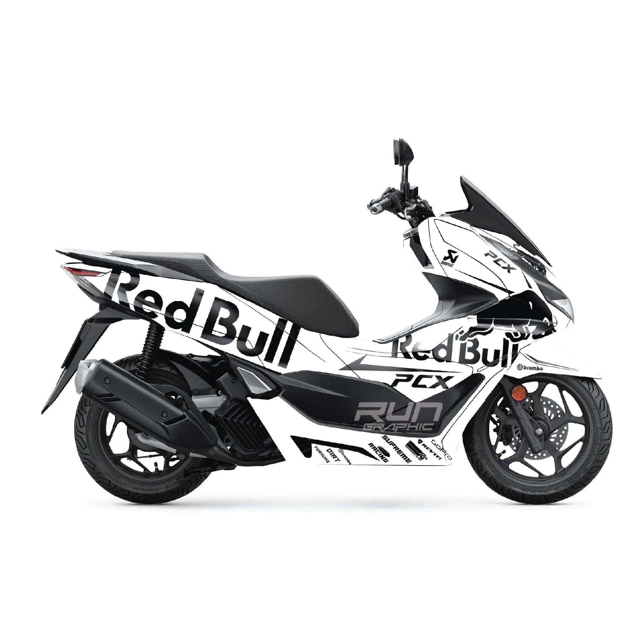 Honda PCX125 2025 Red Bull Graphic Kit | Bikerz Kingdom