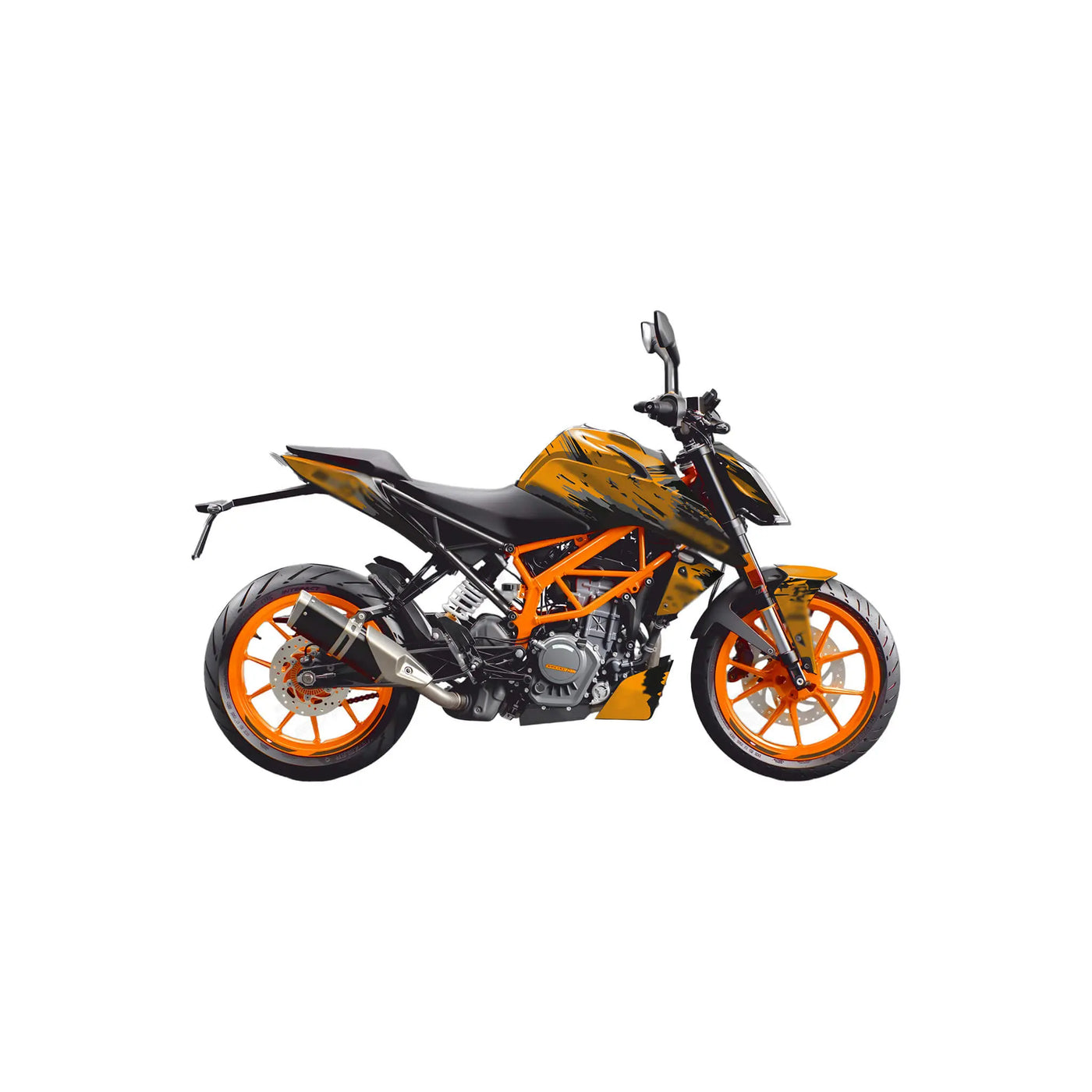 KTM Duke 390 Bright Cartoon Graphics Kit - Full Decal Set — Bikerz Kingdom