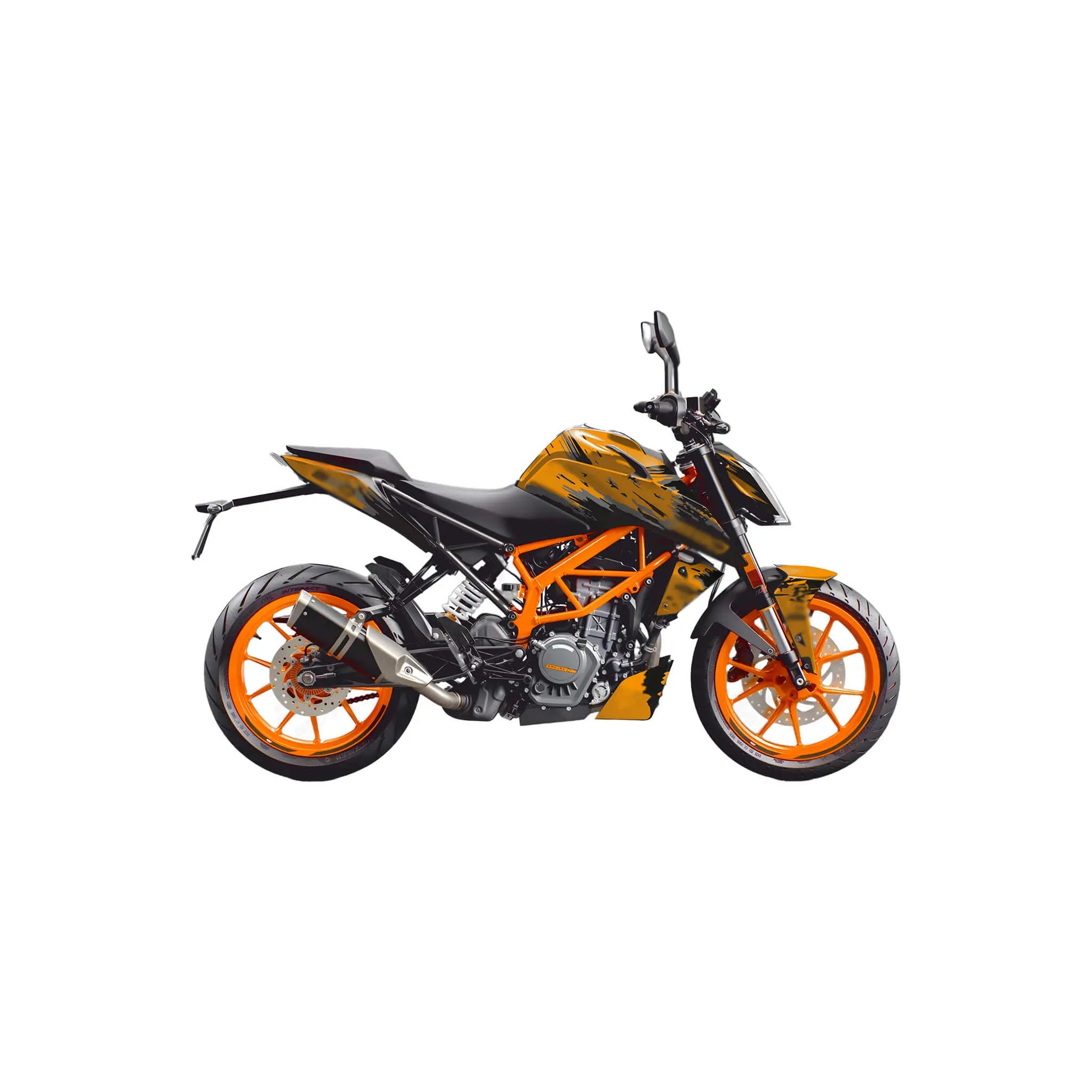 KTM Duke 390 Bright Cartoon Graphics Kit - Full Decal Set — Bikerz Kingdom