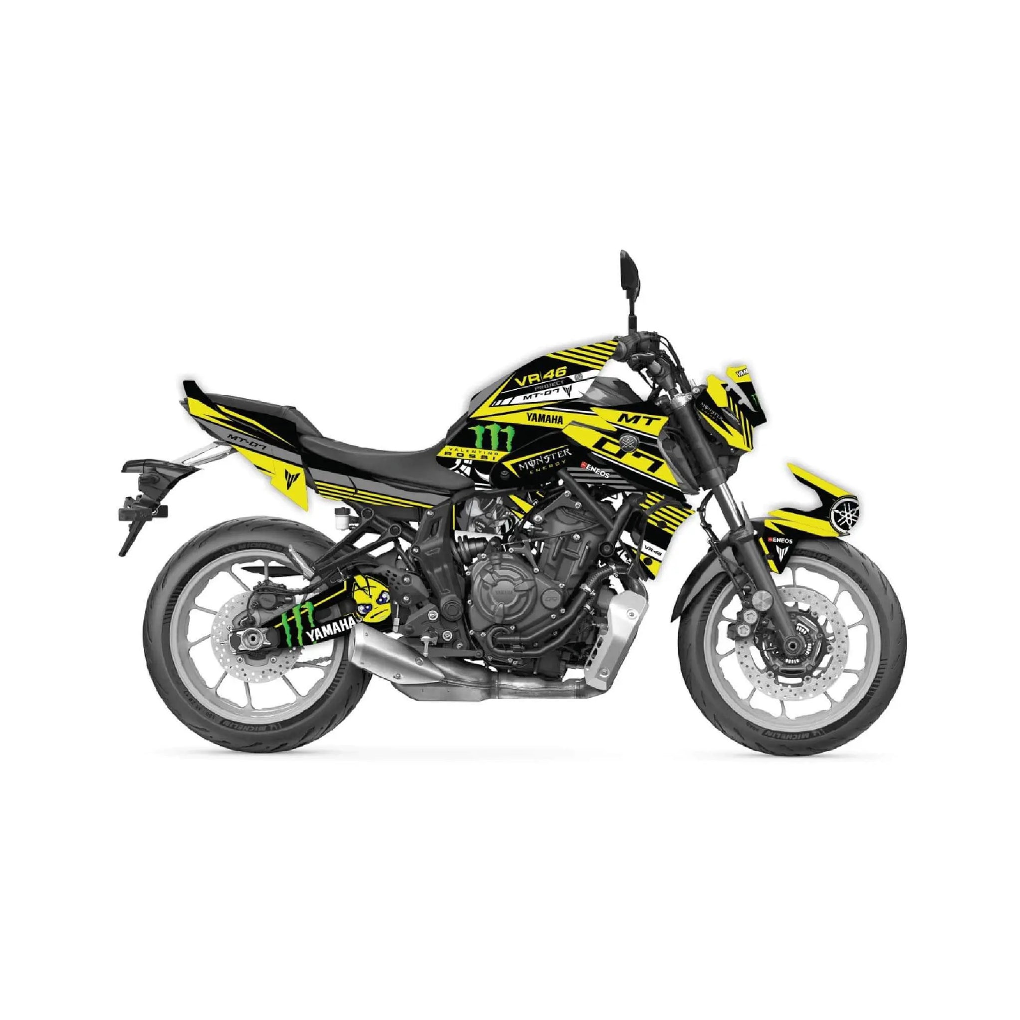 Yamaha MT-07 Graphic Kit – Custom Decals | Bikerz Kingdom