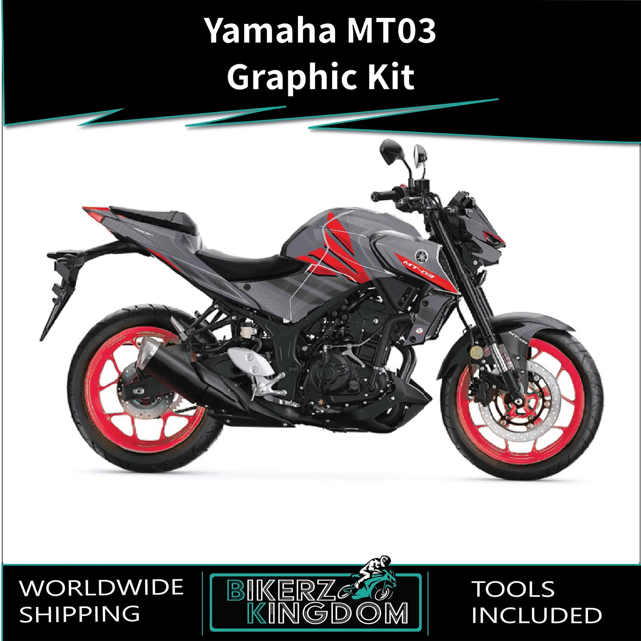 YAMAHA MT03 Funky Stripes Graphic Kit | Custom Graphics — Bikerz Kingdom