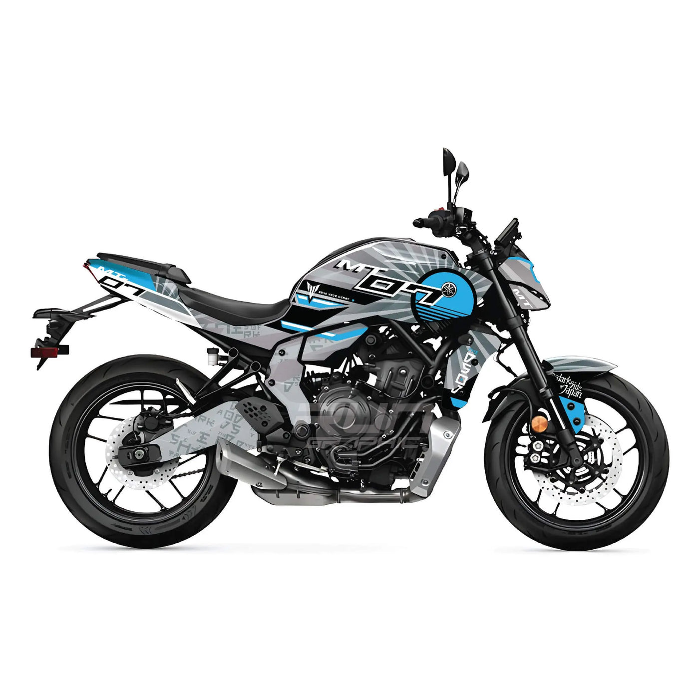 MT07 2025 Grey Sunrays Graphic Kit | Bikerz Kingdom