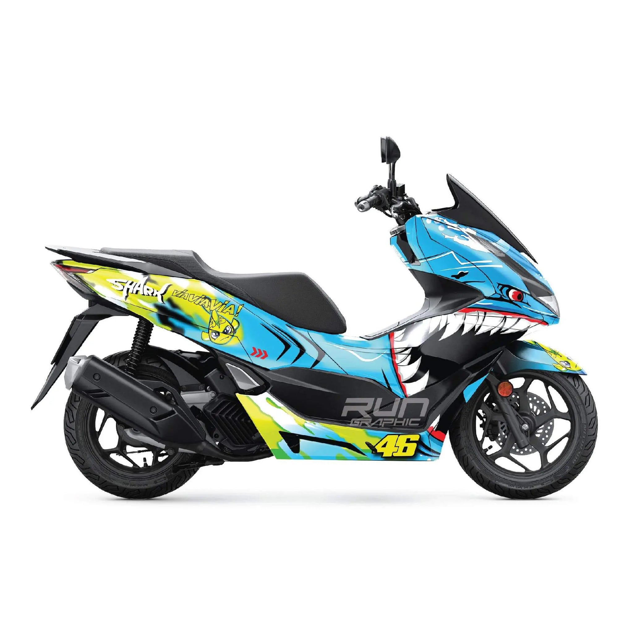 Honda PCX 125 2025 Angry Shark Kit | Bikerz Kingdom