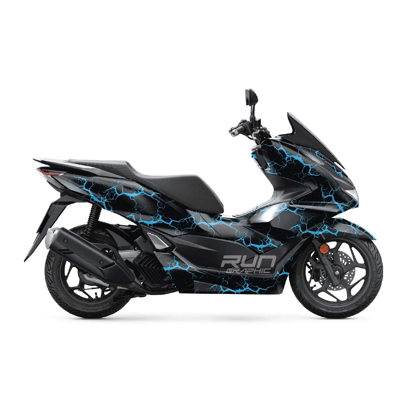 Honda PCX 125 2025 Black Blue Lightning Kit | Bikerz Kingdom