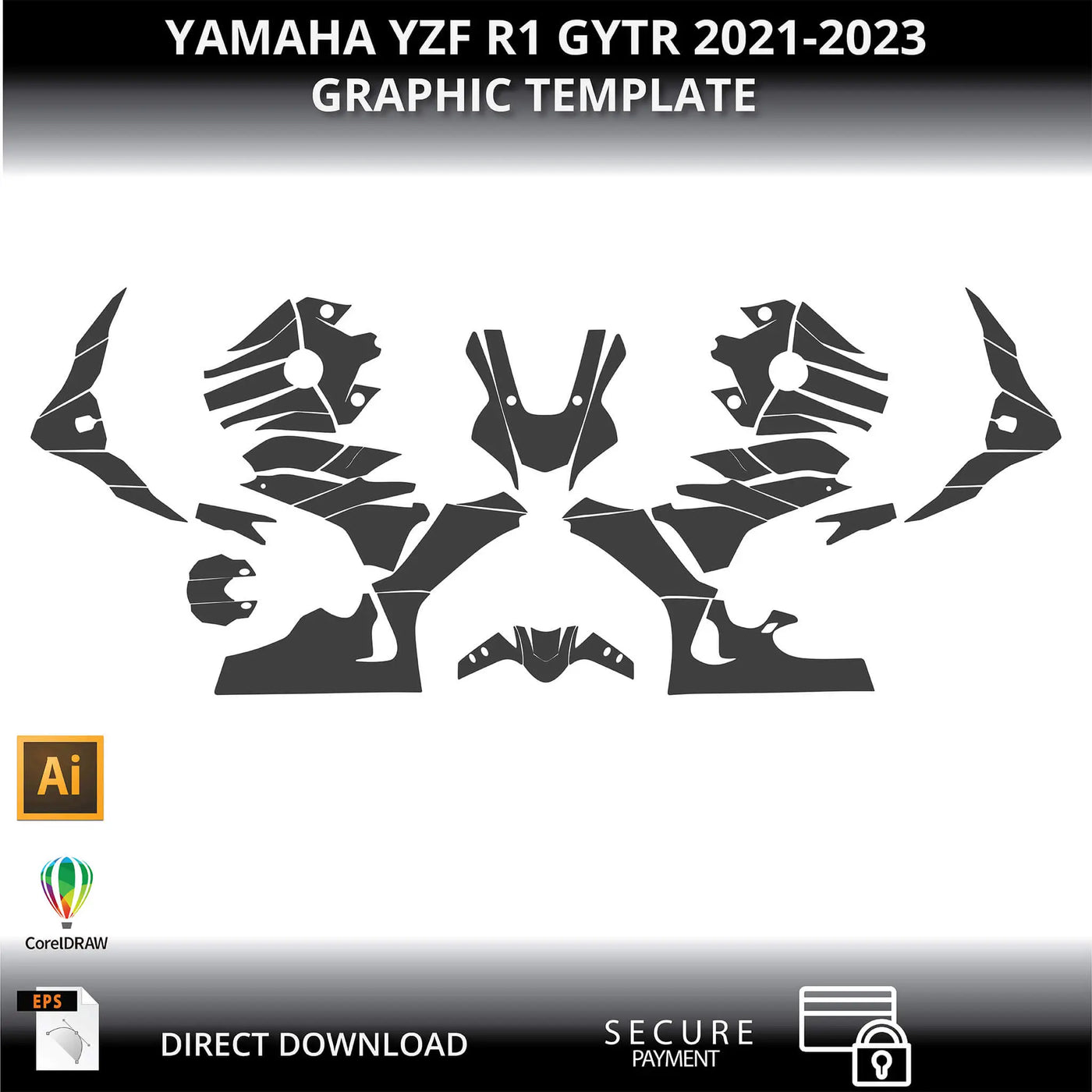 Yamaha YZF R1 GYTR 1:1 Graphic Template — Bikerz Kingdom