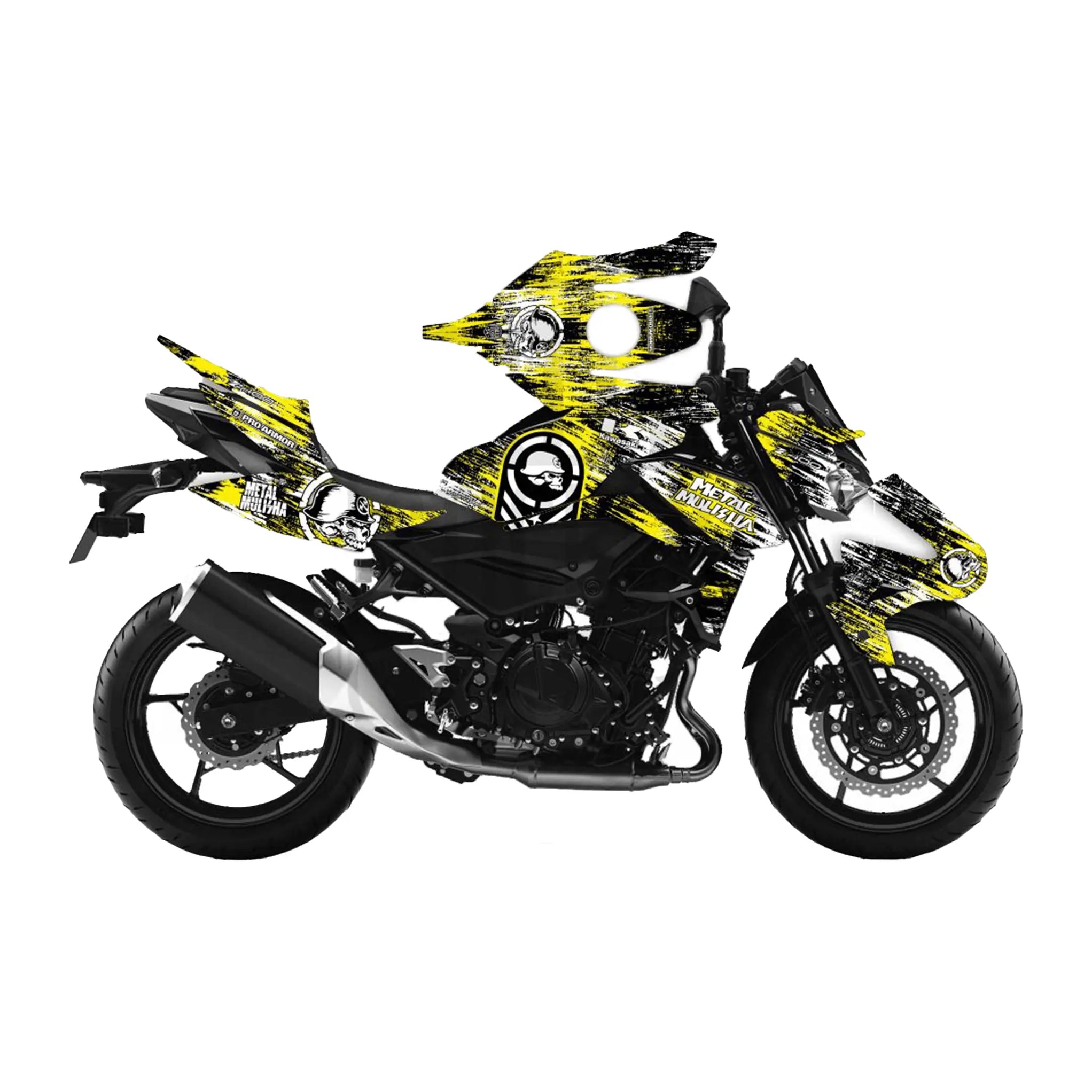 Kawasaki Z400 Metal Mulisha Full Graphics Wrap | Bikerz Kingdom