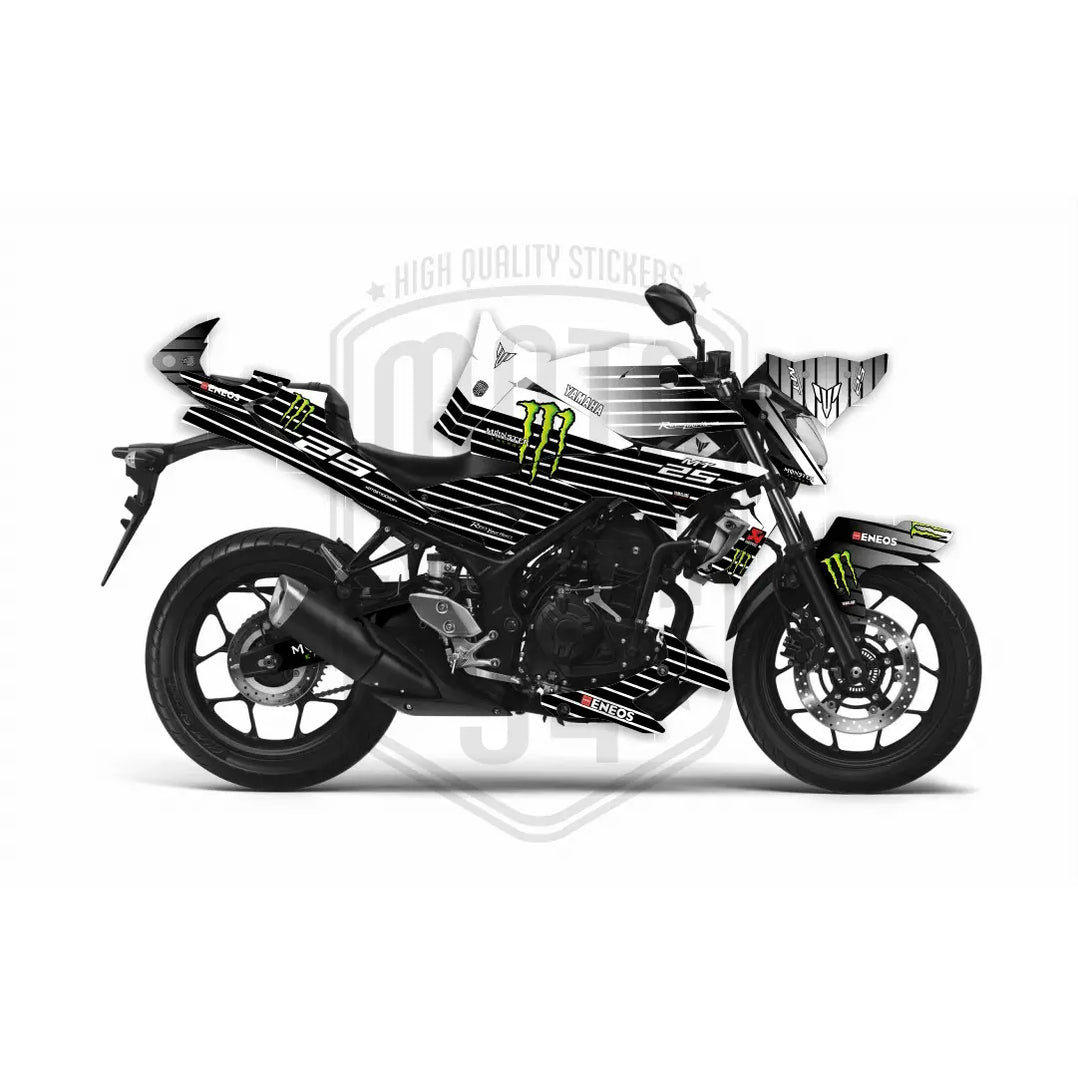 Yamaha MT03 Monster Energy Graphic Kit - Custom Decals — Bikerz Kingdom