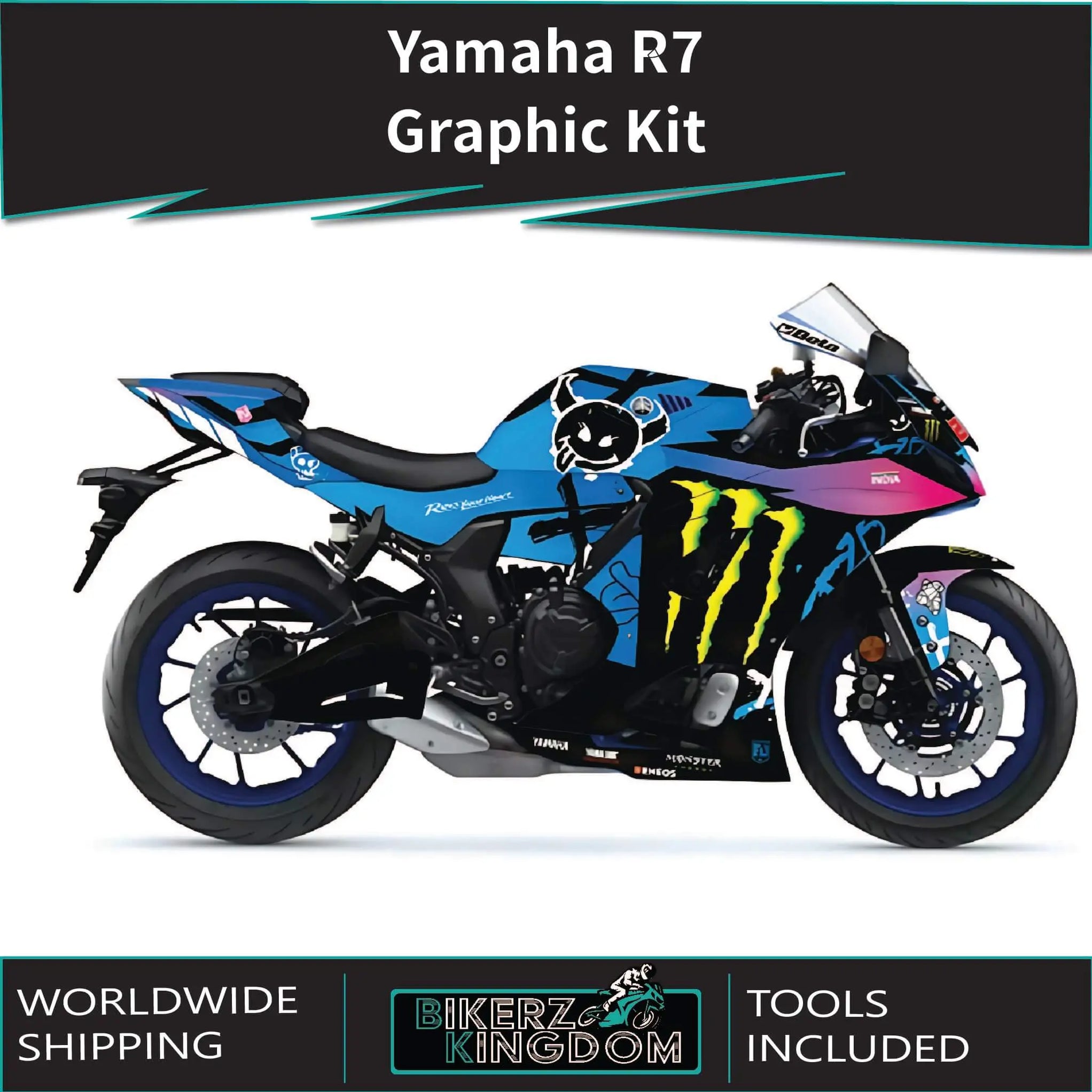 Yamaha YZF R7 Monster Graphic Kit - Custom Decals — Bikerz Kingdom