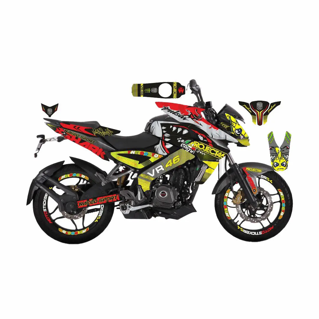 Bajaj Pulsar 2014 - 2022 NS200 Shark Sticker Kit Decal Wrap Set ...